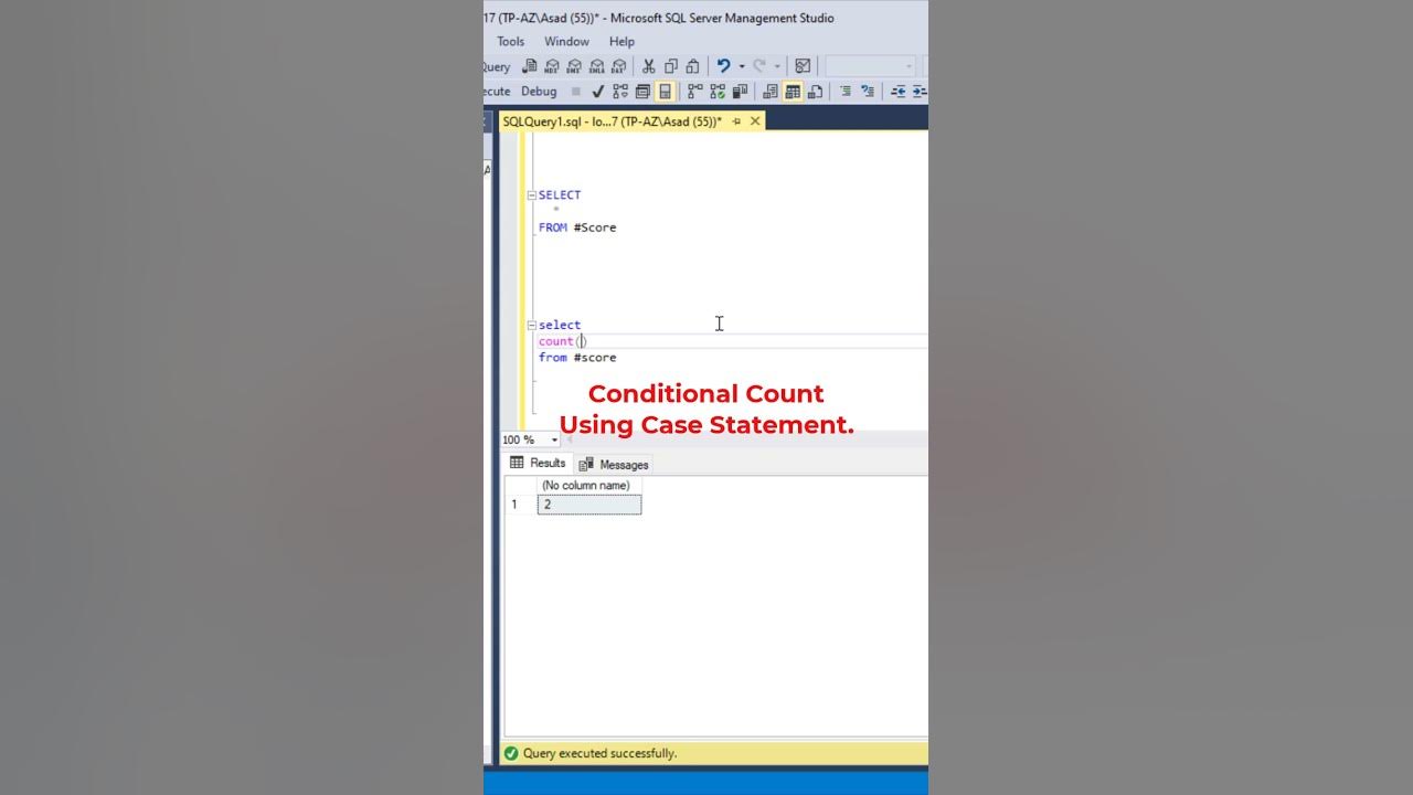 Sql How To Do Conditional Count Datascience Programming Coding Sqltutorial Youtube