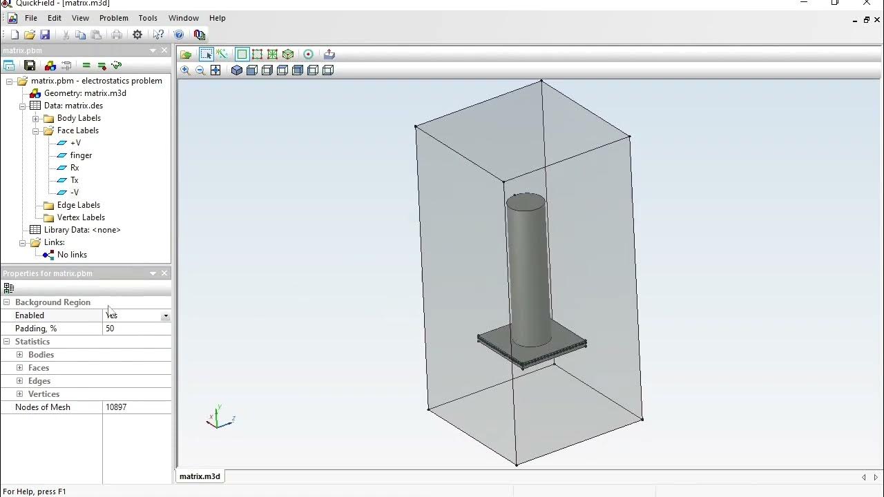 Touch sensor matrix simulation using QuickField FEA software - YouTube