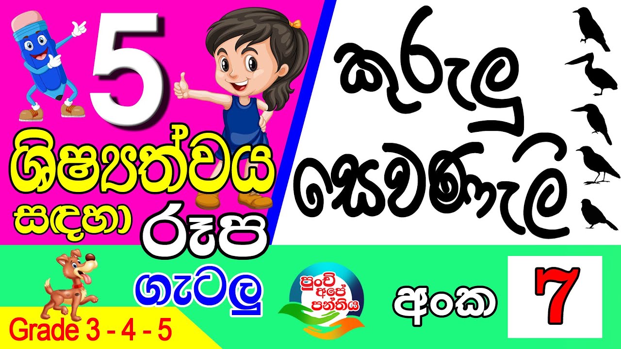 Kurulu Sewanali | Grade 5 Scholarship - Picture Test No 7 | පුංචි අපේ ...