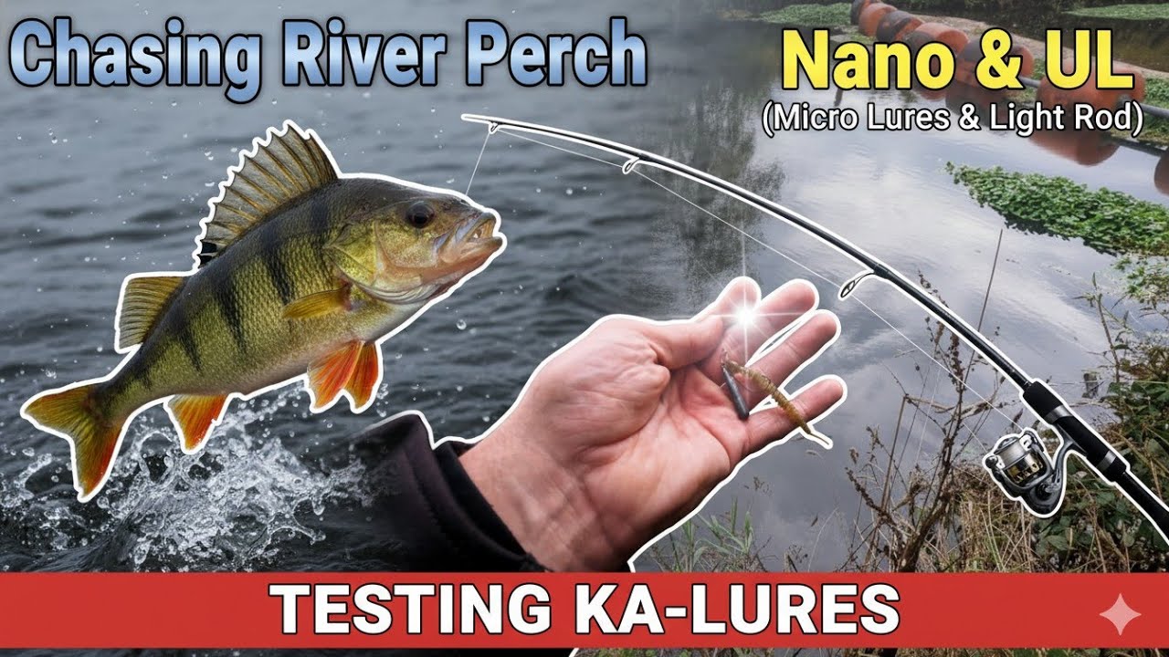 Chasing River Perch with Nano & UL (Micro Lures & Light Rod) Testing KA ...