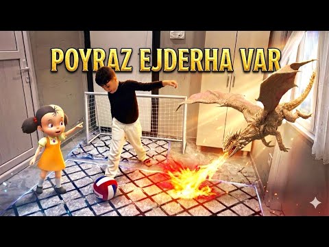 POYRAZ ELİF İLE BİRLİKTE FUTBOL OYNARKEN EJDERHA GELDİ !