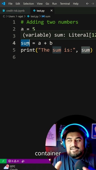 Addition of two numbers in Python Programming | Basics of Python - YouTube