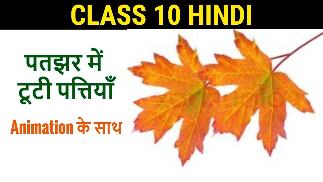 पतझर में टूटी पत्तियाँ | Animation | Patjhad Ki Tooti Pattiyan | Class ...