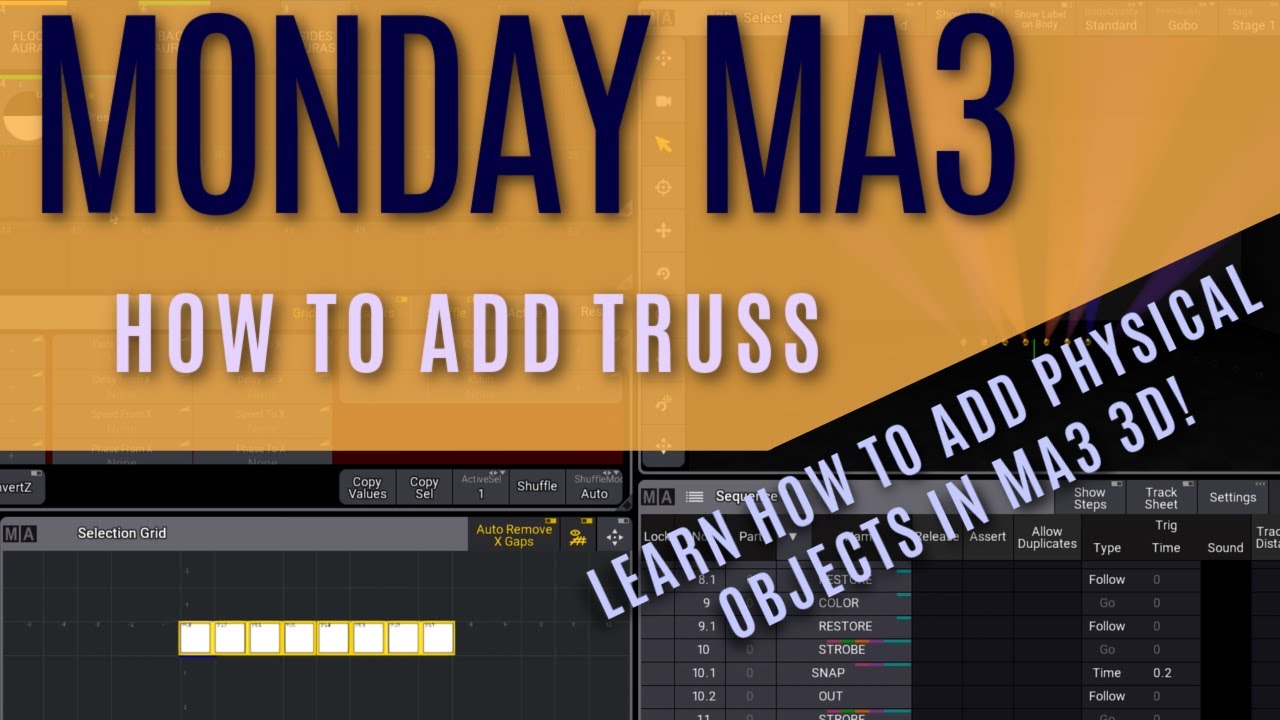 Monday MA3: How to Add Truss In MA3 - Make Your 3D Look Amazing! - YouTube