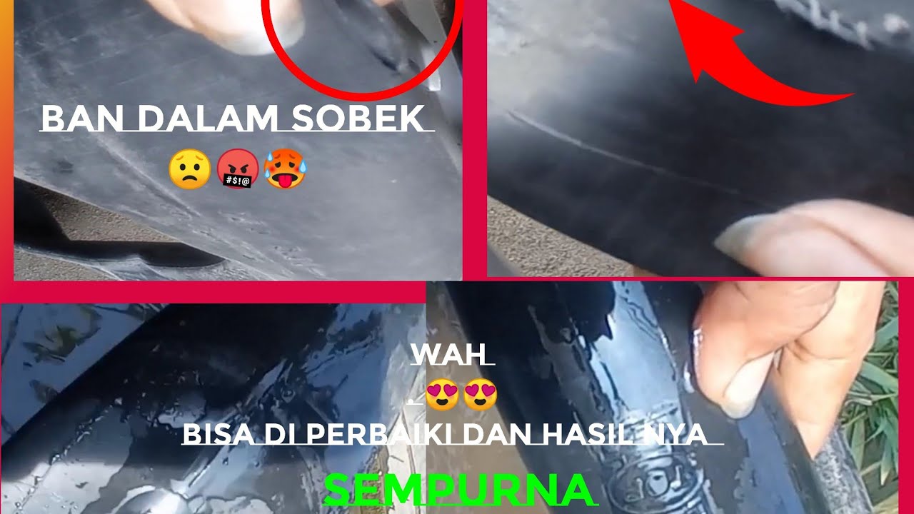 DIY-!!ban sobek jangan di buang dulu,!!cara tambal ban dalam pemula ...