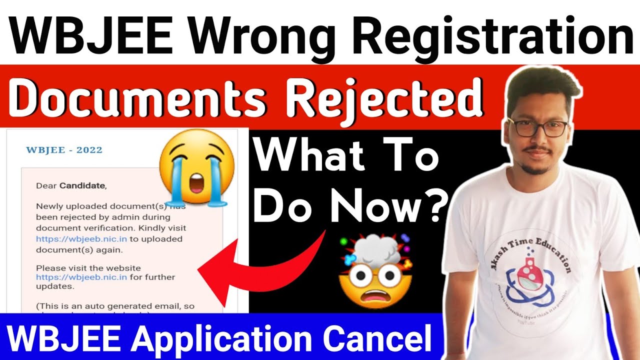 WBJEE Wrong Registration 😱| Documents Rejected | WBJEE Correction ...