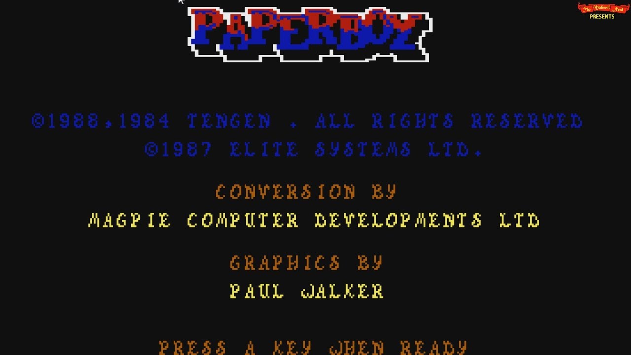 PaperBoy (1988) - DOS Gameplay Video (PC MS-DOS) - YouTube