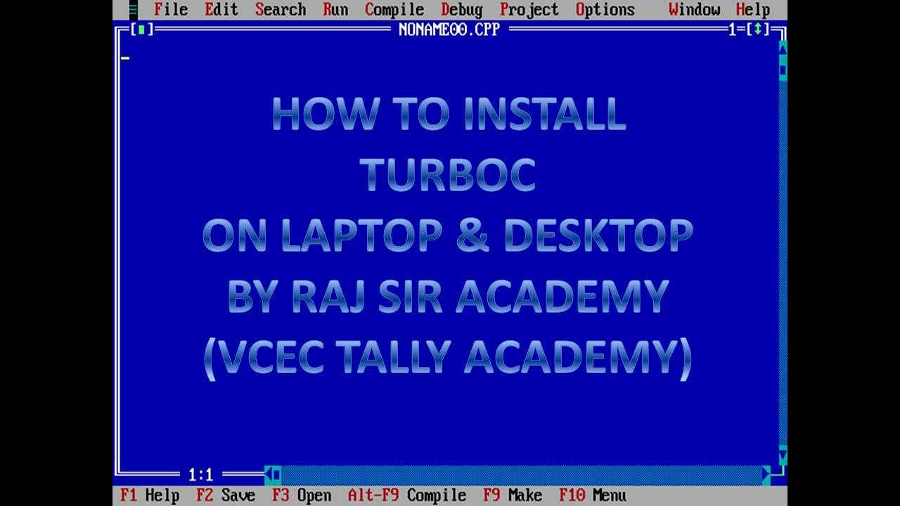 HOW TO INSTALL TURBOC ON LAPTOP & DESKTOP - YouTube