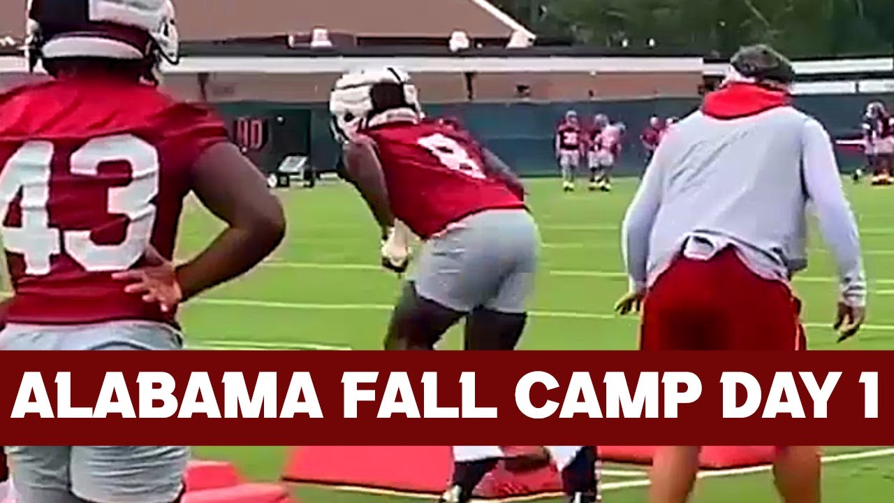 First look at Alabama's opening day of Fall Camp - YouTube