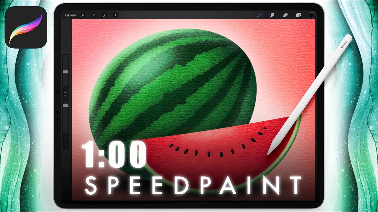 Draw with me - Watermelon 🍉 | Procreate Timelapse - YouTube