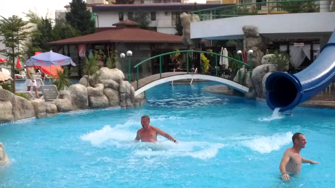 Sunny Beach Trakia Plaza pool fun - YouTube