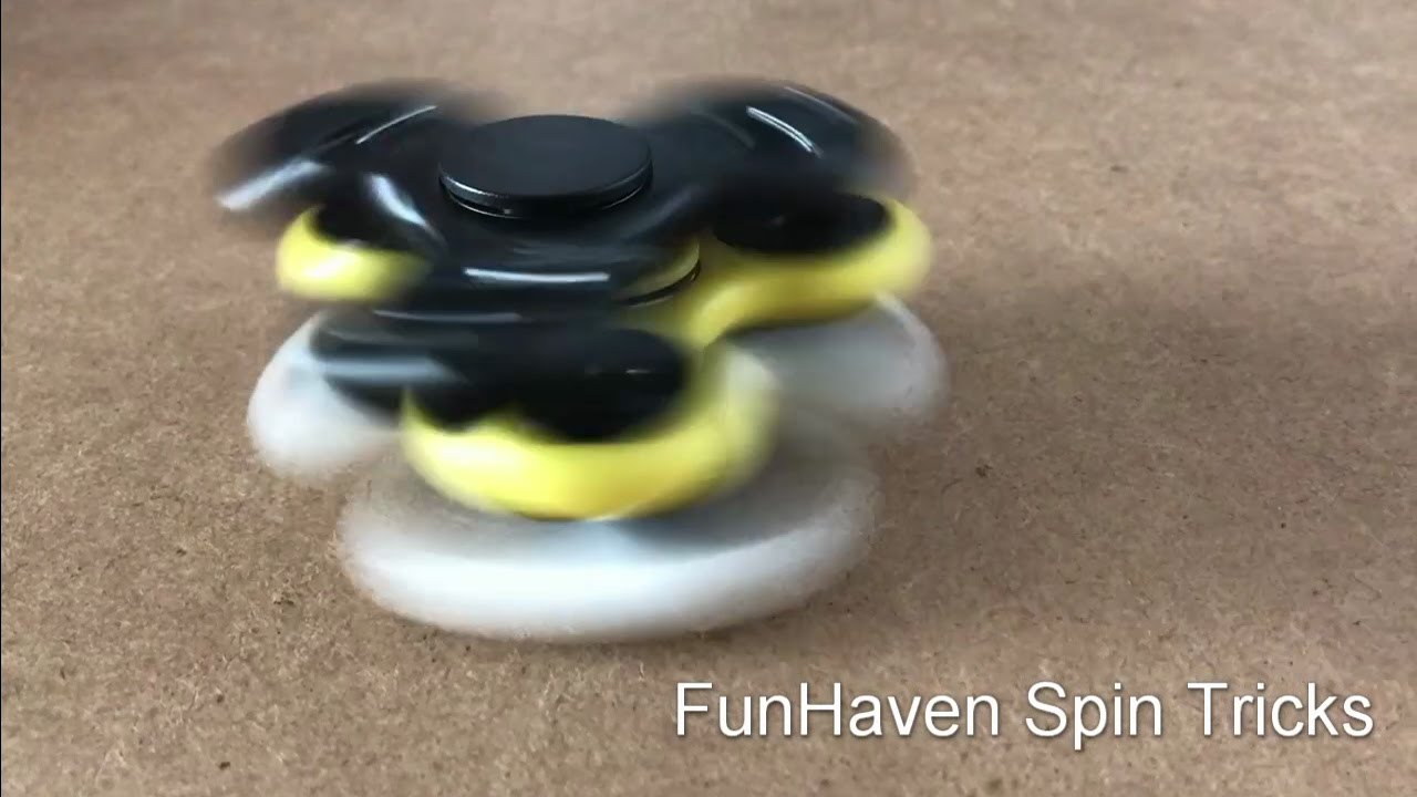 Fidget Hand Spinner Finger Spin Tricks - FunHaven EDC Desk Toys - YouTube