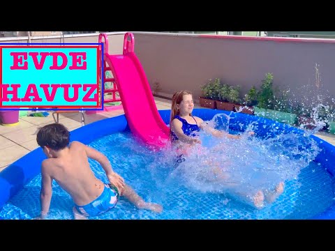 Odamın Terasına Şişme Havuz Kurdum. Ecrin Su Çoban