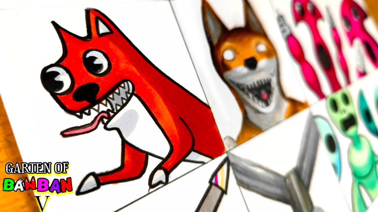 Drawing New Monsters / Coloring KITTYSAURUS / Garten Of Banban 5 - YouTube