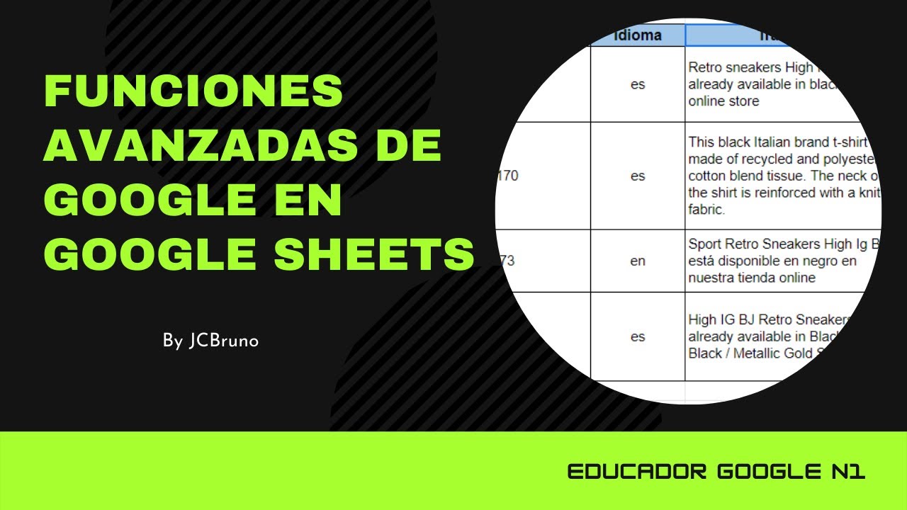 Funciones Avanzadas de Google en Google Sheets - YouTube
