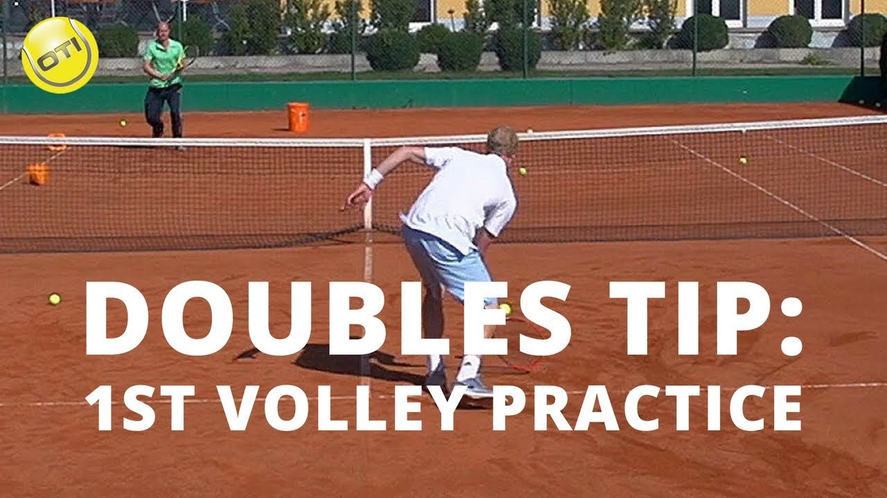 Doubles Tip: 1st Volley Practice - YouTube