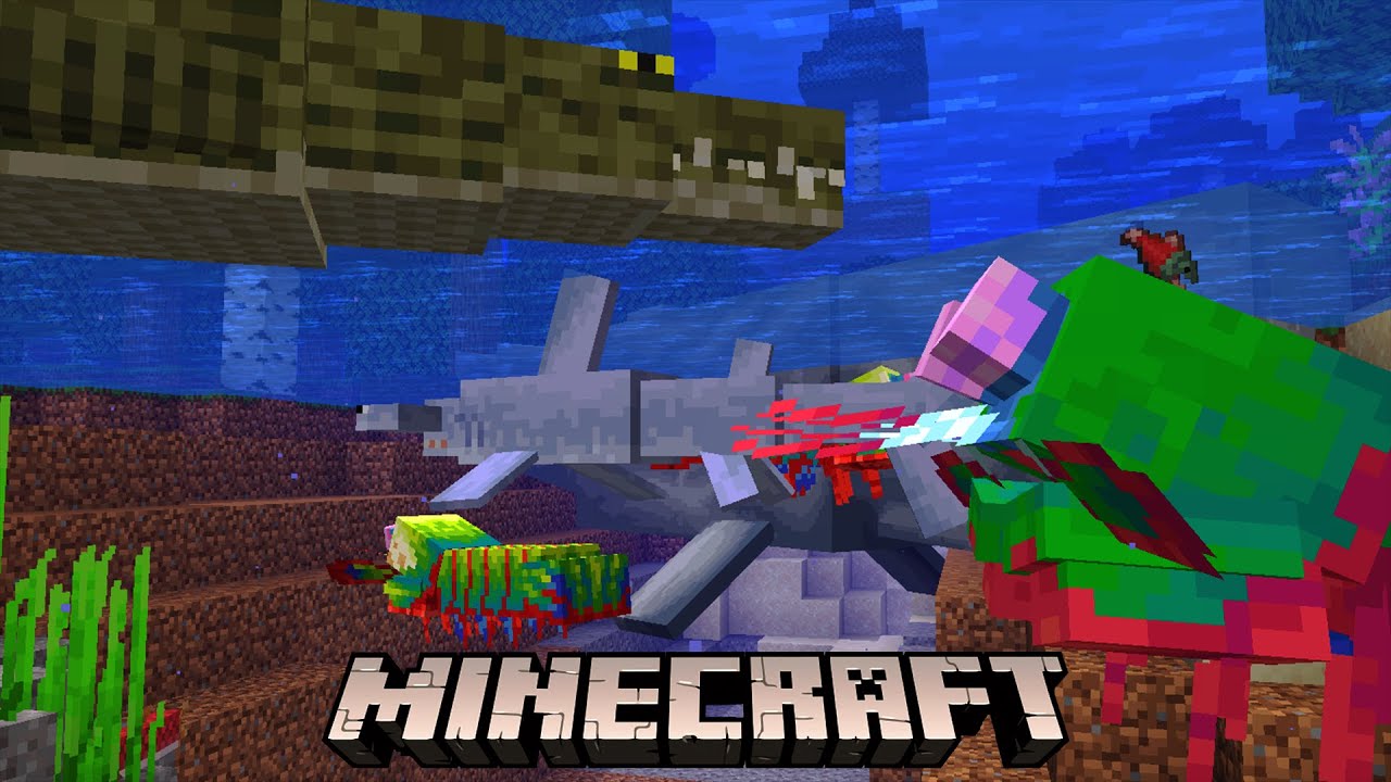 Crocodile from Alex's Mobs Vs. Aquatic Animals in Minecraft - YouTube