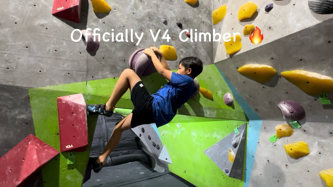 Sky becomes officially V4 climber 👌 - YouTube