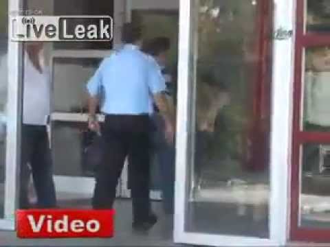 Injured old man falls off stretcher while getting transported - YouTube