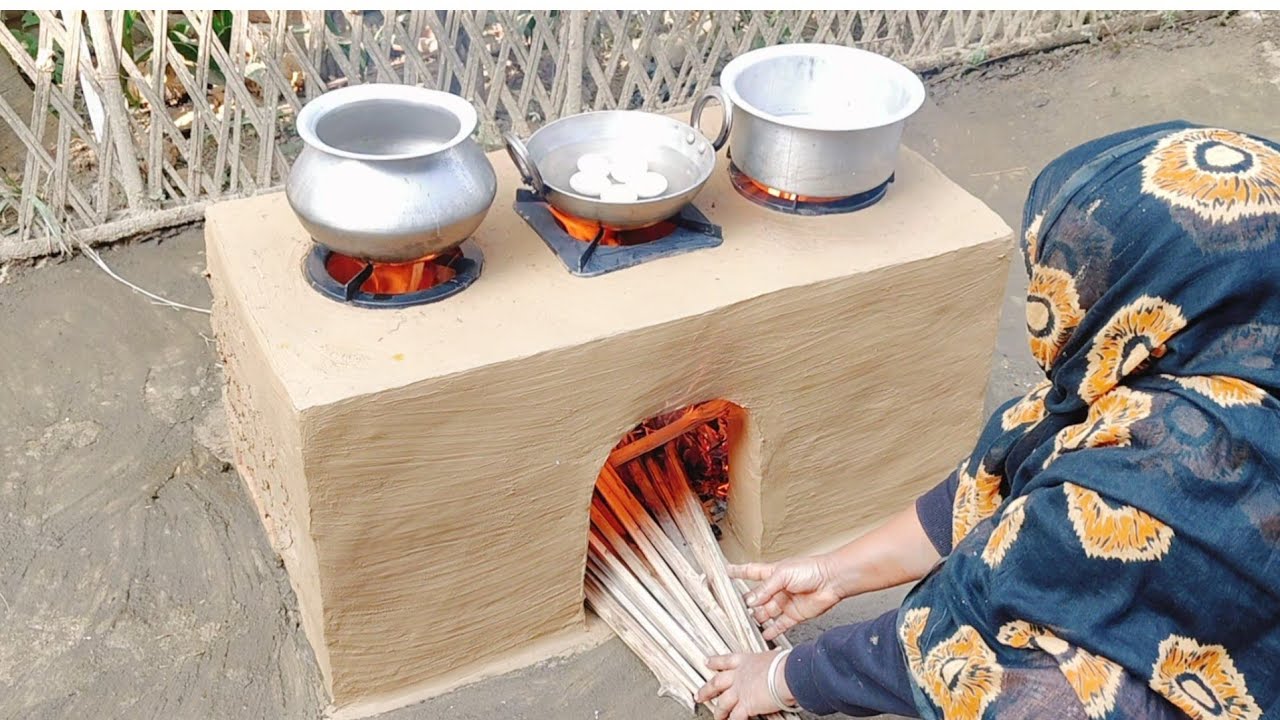 How to make multiple Clay Stove । Village Mitti Chulha Making Design ...