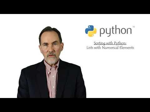 Tutorial 1: Sorting Lists with Numerical Elements using Python - YouTube