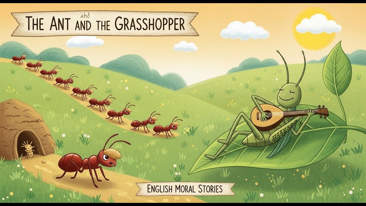 The Ant and the Grasshopper 🐜🦗 | English Moral Stories - YouTube