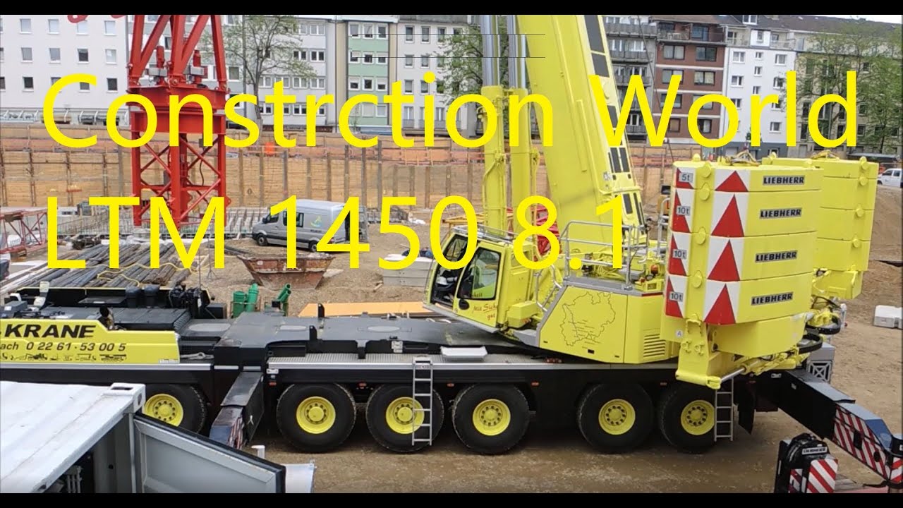 Liebherr LTM 1450 8.1 construction site - YouTube