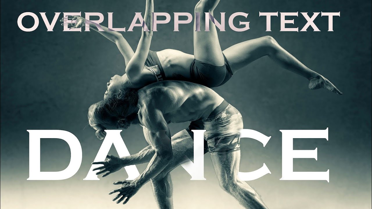Overlapping Text in photoshop • how to write overlapping text in ...