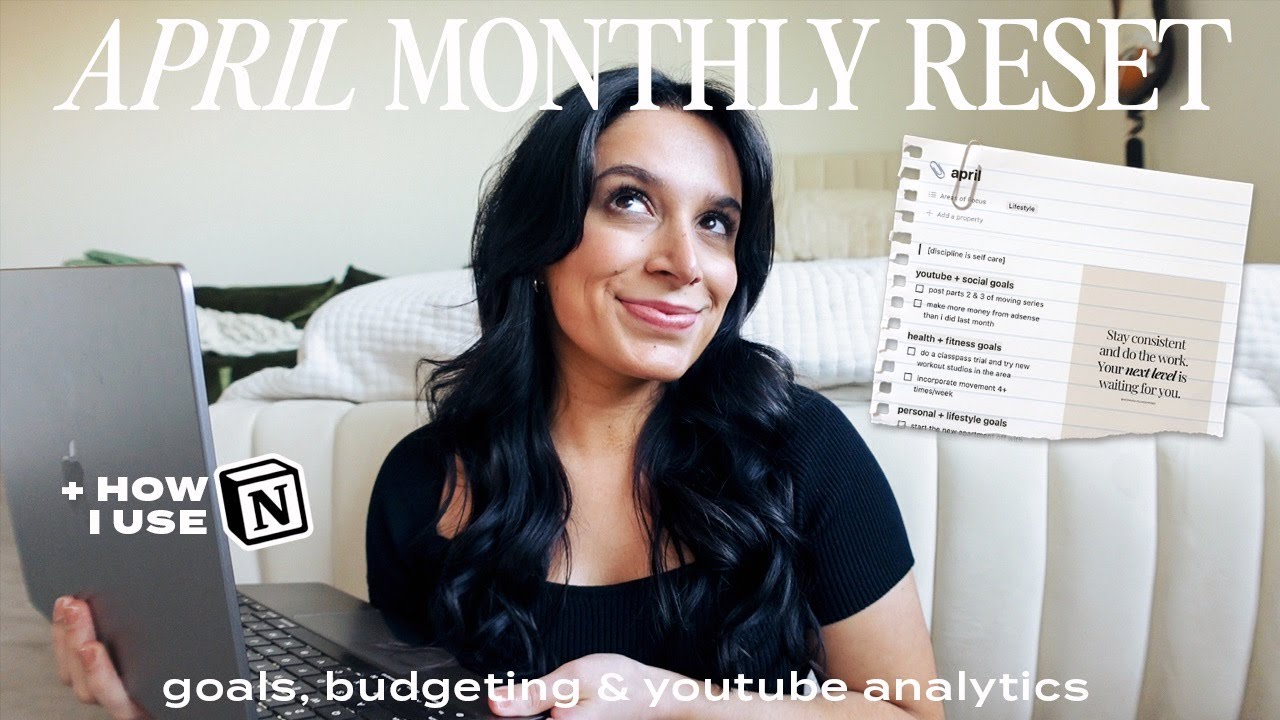 APRIL RESET | goal setting, budgeting & youtube analytics - YouTube