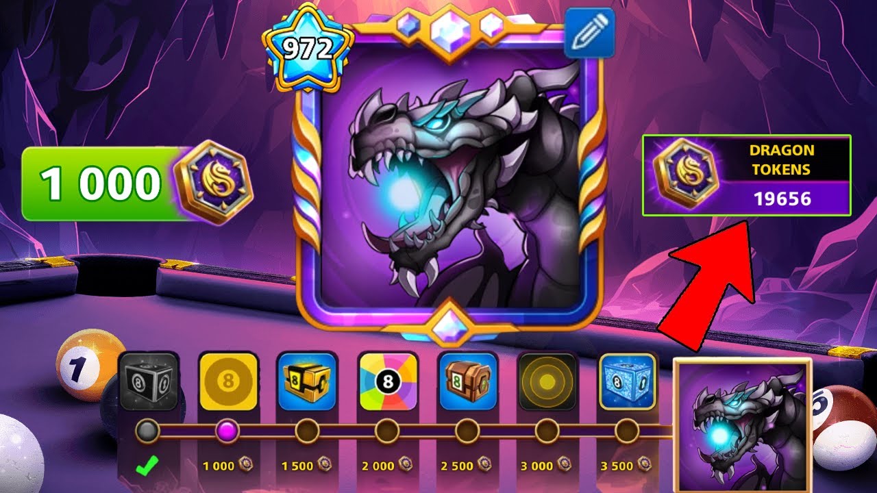 8 ball pool NEW Animated Avatar 😍 Dragon 20k Tokens Collected - ITz ...