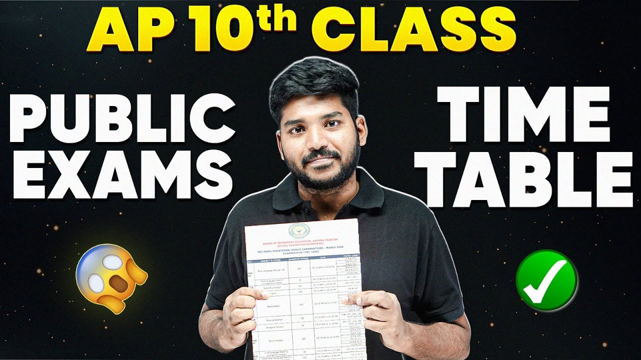 AP 10th Class Public Exams Time Table 2026 OUT 🔥 - YouTube