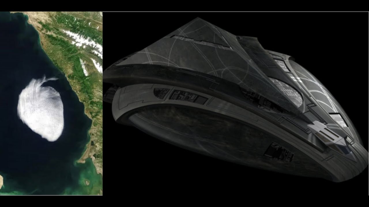 MASSIVE CLOAKED👽ALIEN WARSHIP🚀HOVERING OVER CASPIAN SEA ACCIDENTALLY ...