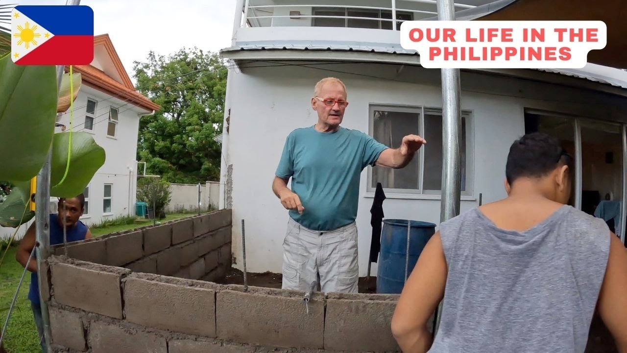 Building A LANAI In The Philippines (Day 2) - YouTube