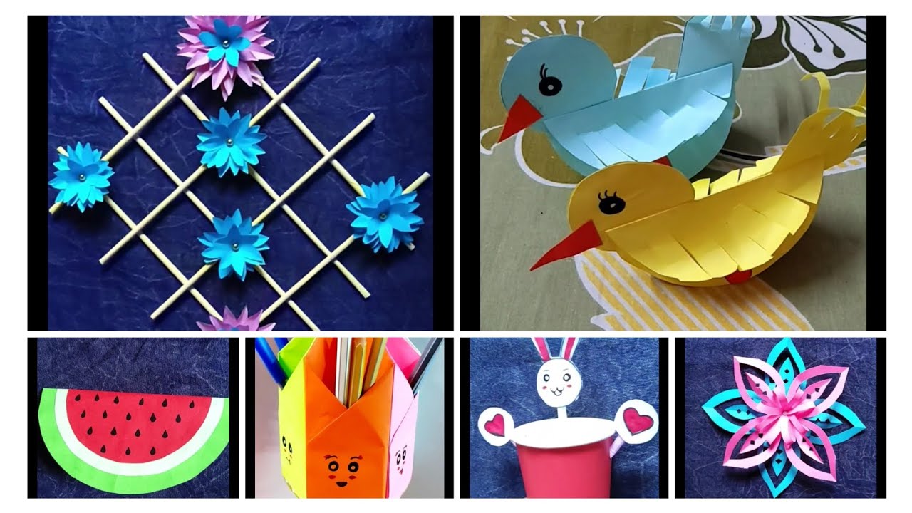 6 easy.. mini &cute paper crafts - YouTube