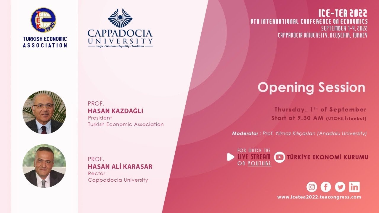 TEK | 8. International Conference on Economics // Openning Session - YouTube