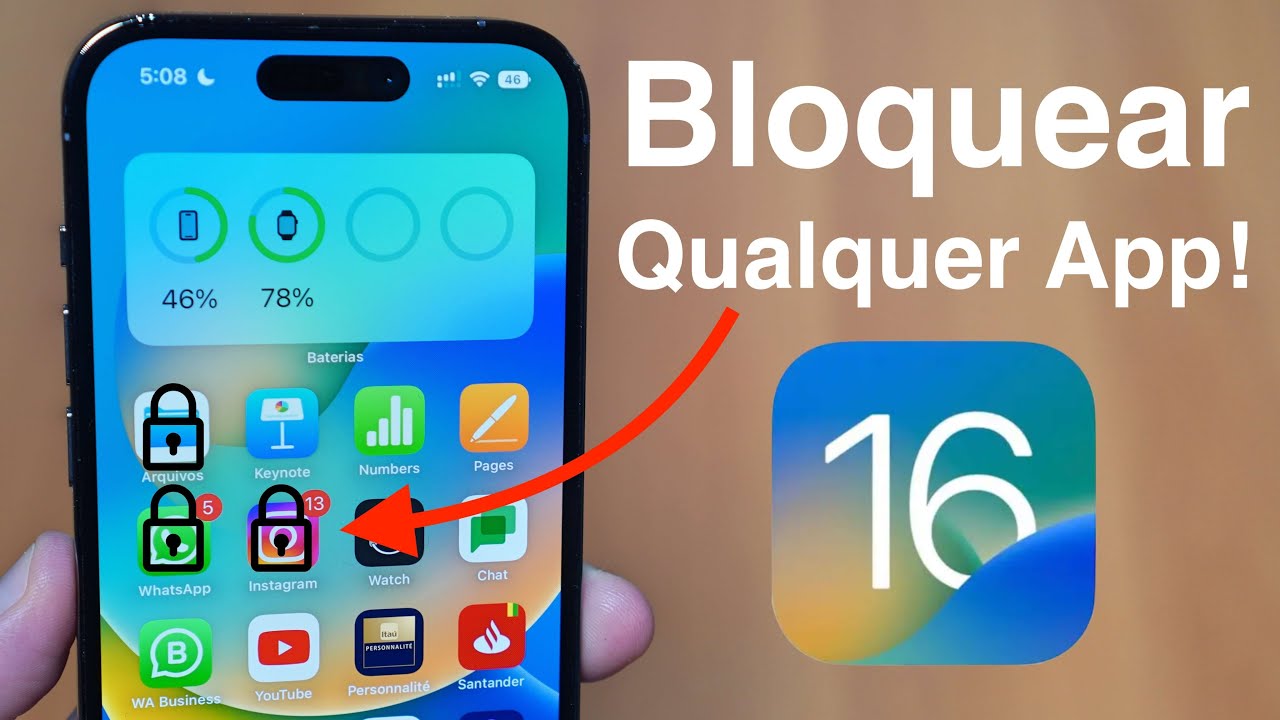 iOS 16 - Como Bloquear Qualquer App Individualmente Com Senha! - YouTube