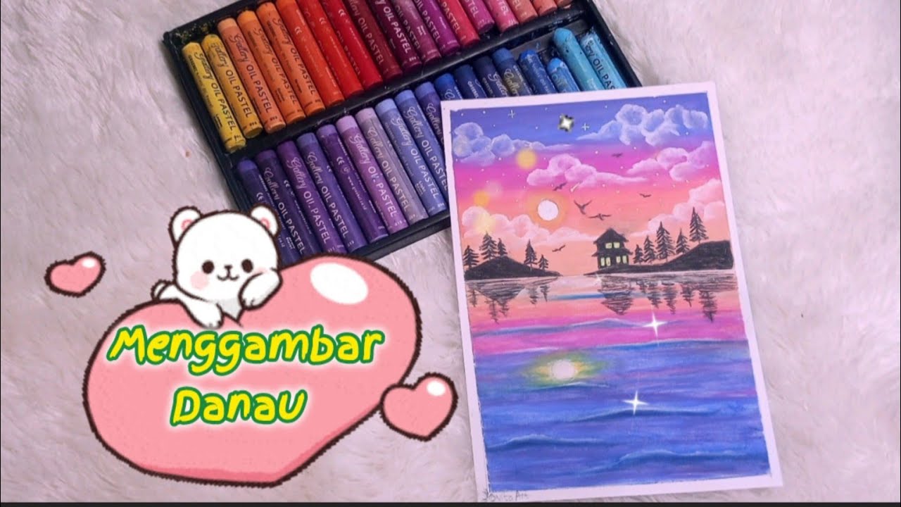 Tutorial menggambar danau estetik - YouTube