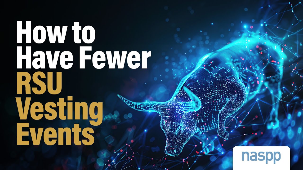 How to Have Fewer RSU Vesting Events - YouTube