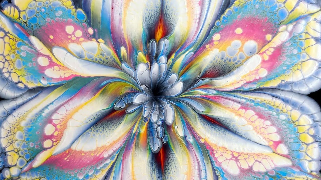 Reverse Flower Dip FULL Tutorial 🌸 Step-by-Step Acrylic Pouring for ...