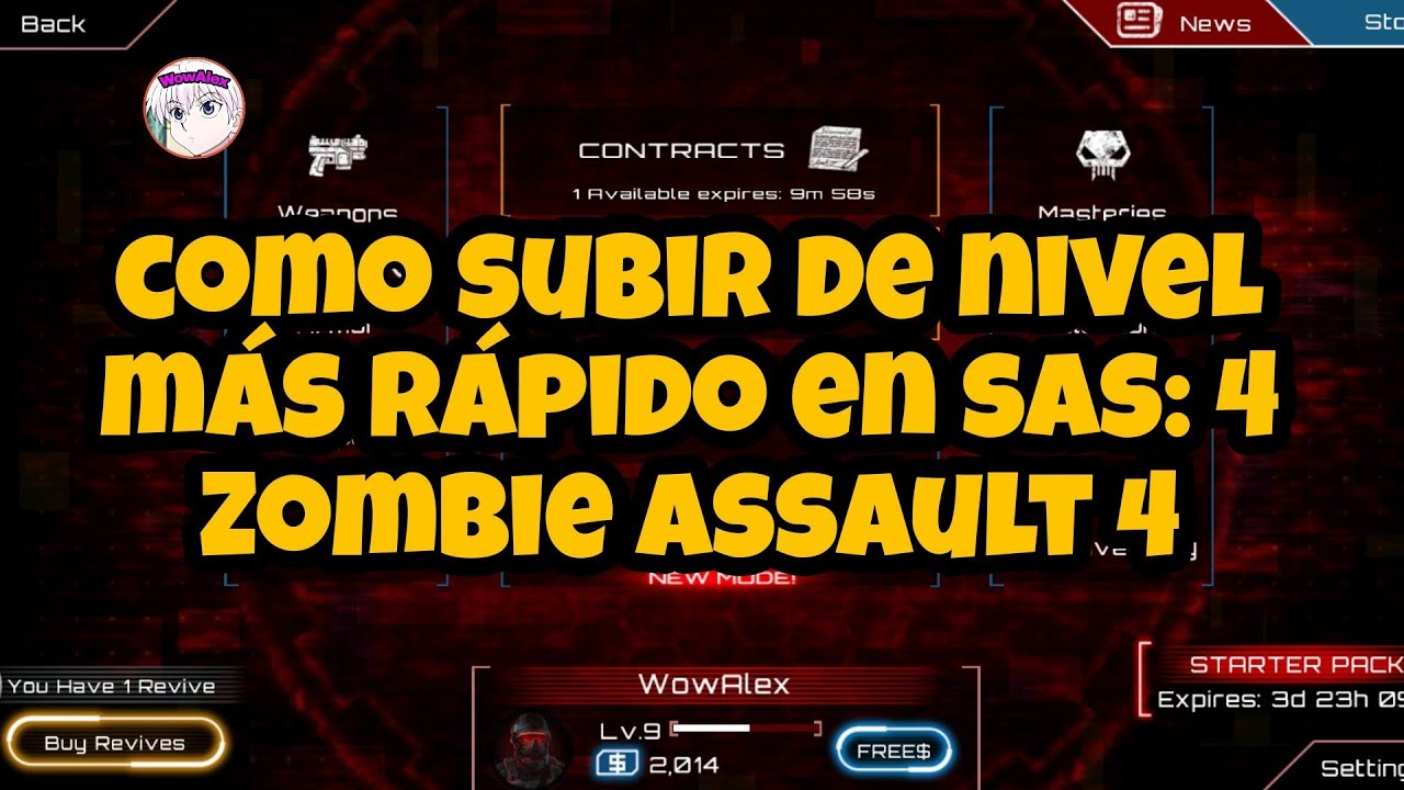 Como Subir de Nivel Más Rápido en Sas: 4 Zombie Assault 4 - YouTube