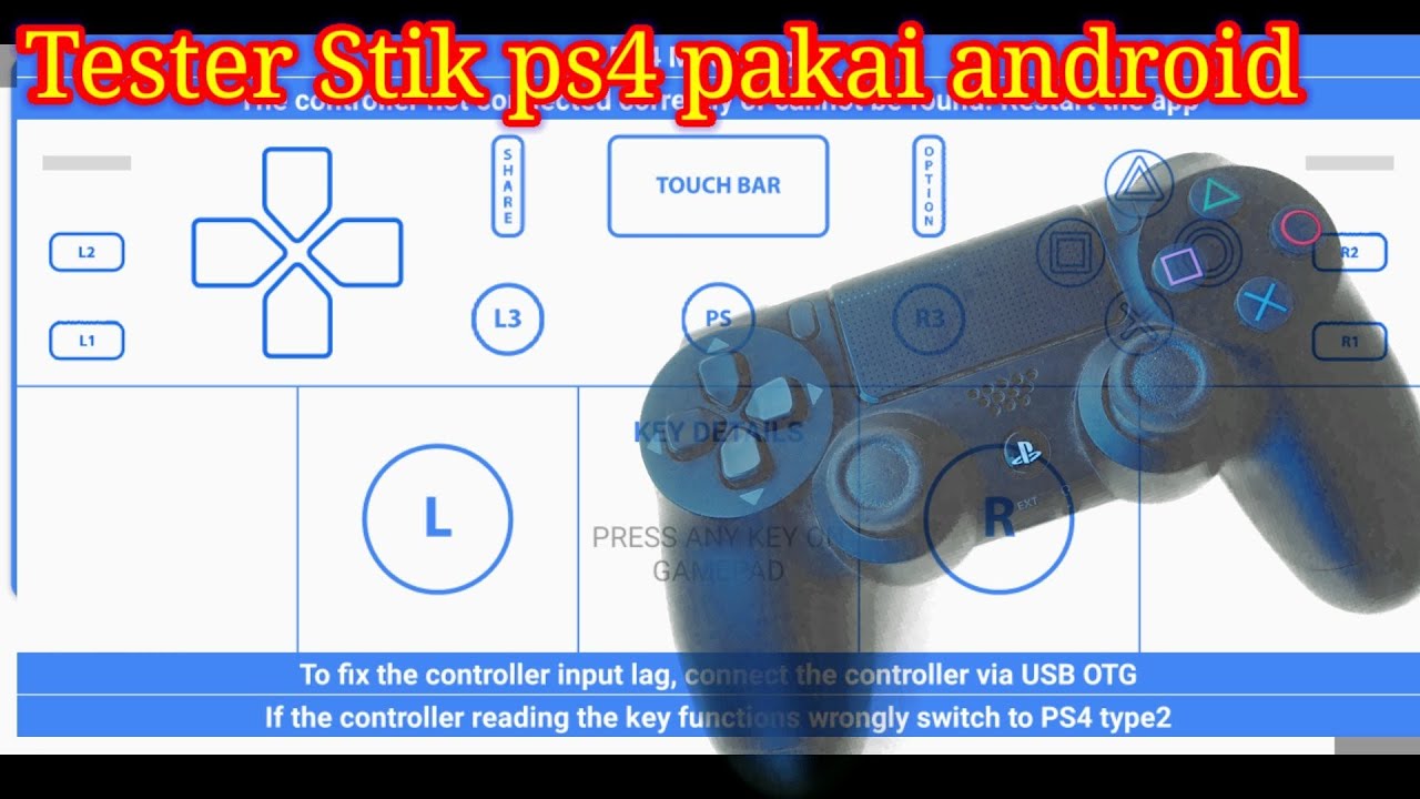 Cara tes stik ps4 II DS4 menggunakan hp android - YouTube