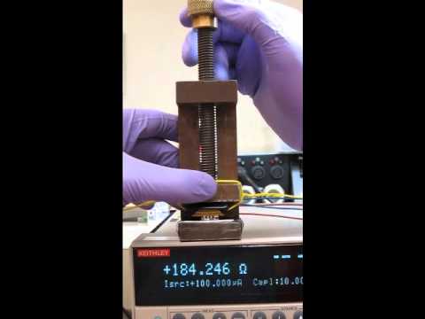 HAK136, 4 Point Resistance Measurement vs Pressure - YouTube