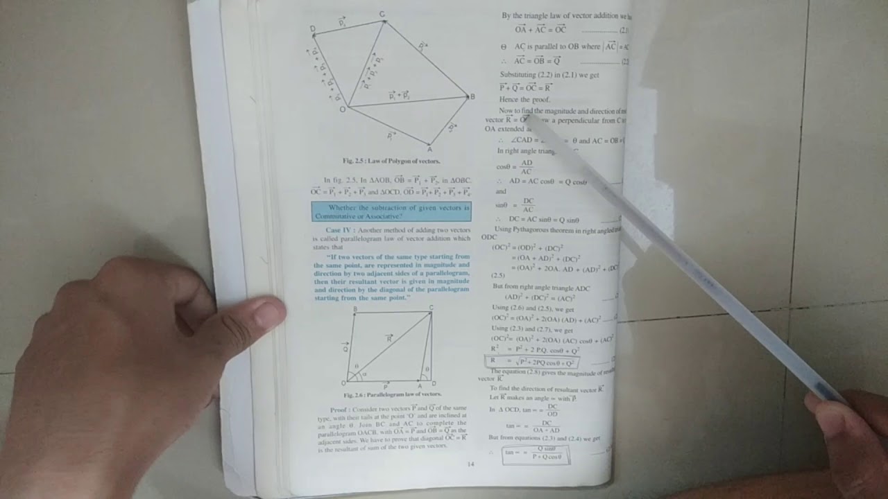 PHYSICS GOVT BOOK CHAPT :-SCALARS AND VECTORS - YouTube