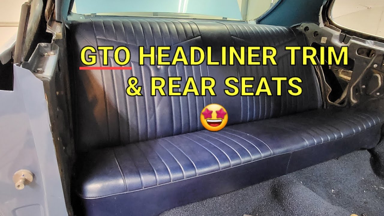 1969 GTO headliner trim and back seat installation! #short #musclecars ...