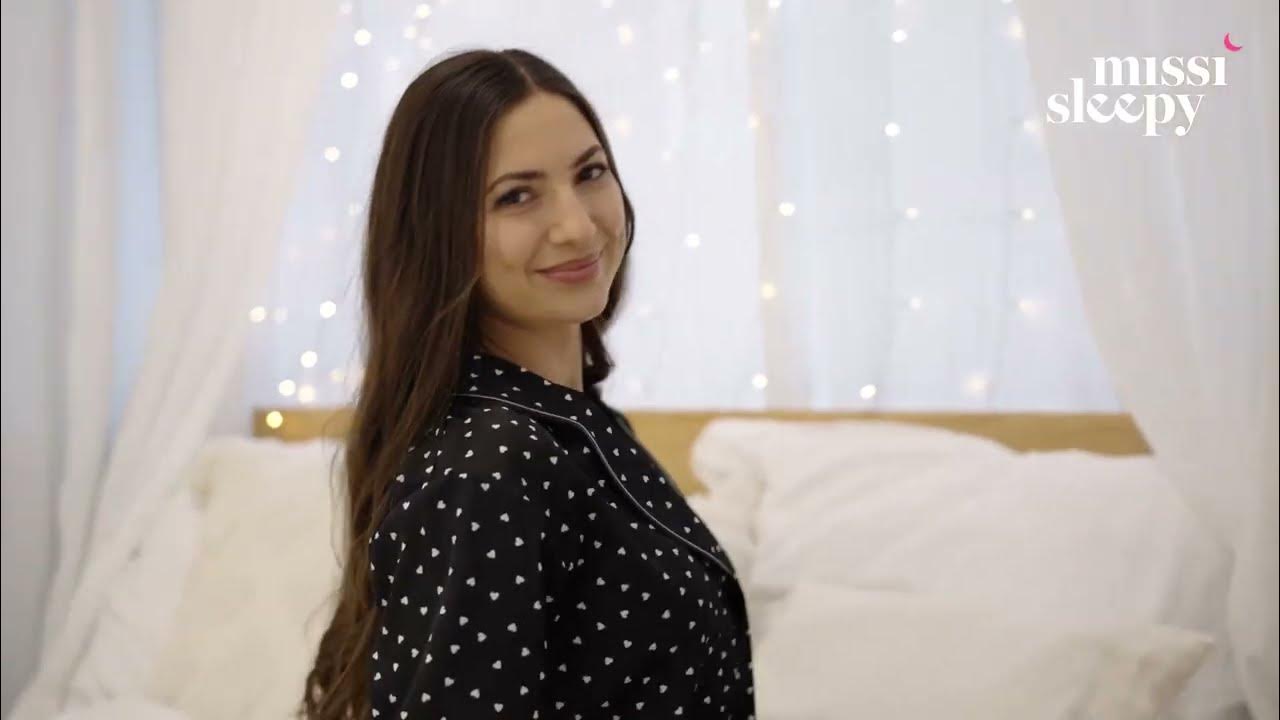 Satynowa koszula nocna w serduszka RIA | MissiSleepy - YouTube