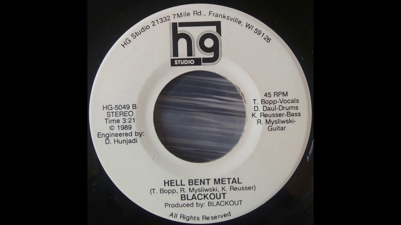 Blackout - Hell Bent Metal - private press metal - HG Studio ...