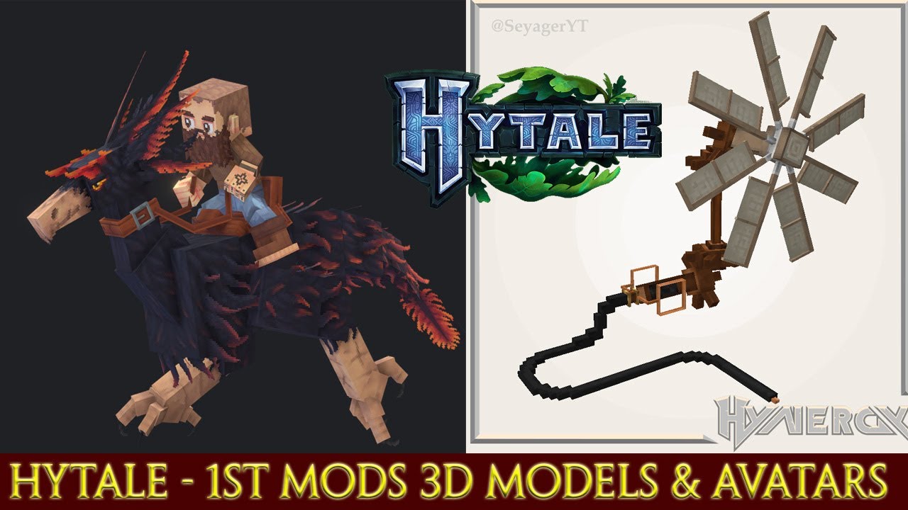 HYTALE Mods Hytale 3D Models & Avatars Showcase - YouTube