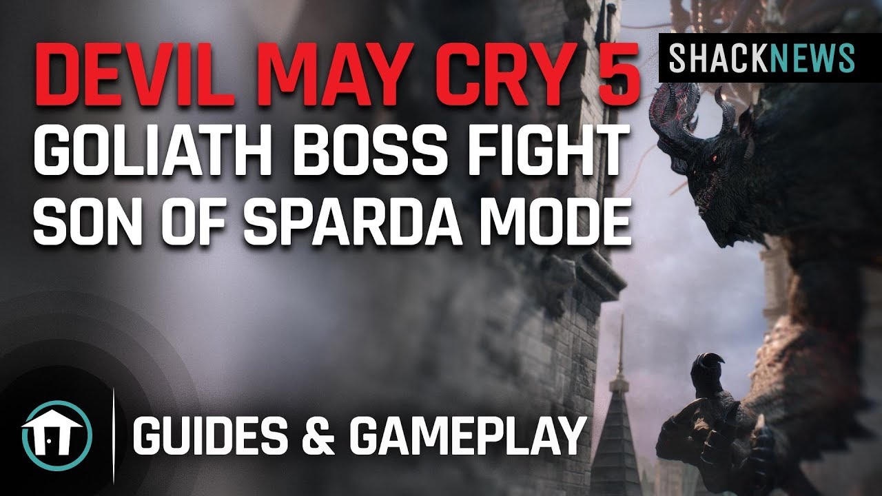 Devil May Cry 5 - Goliath Boss Fight - Son of Sparda Mode - YouTube