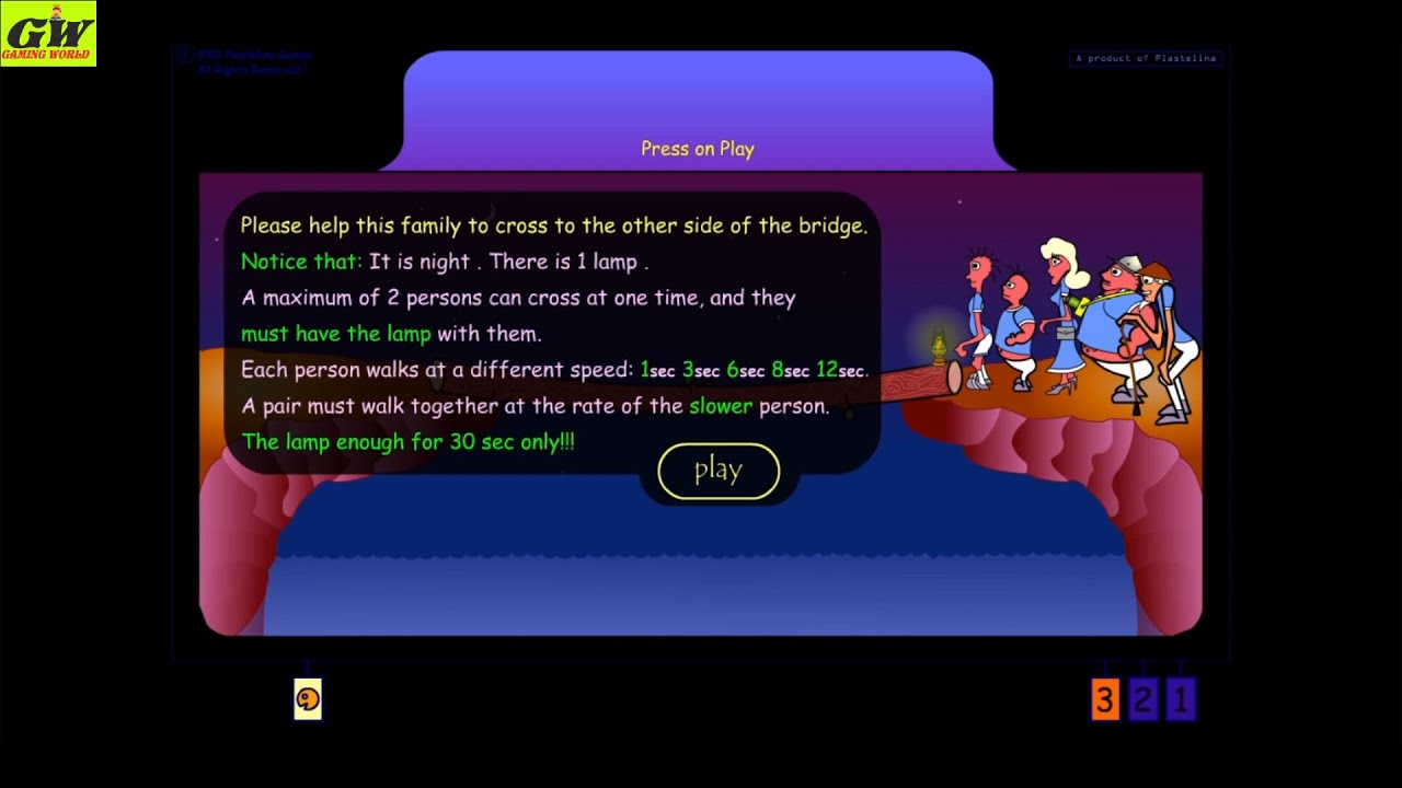 Family Crossing Bridge Puzzle Walkthrough (level 3) - YouTube