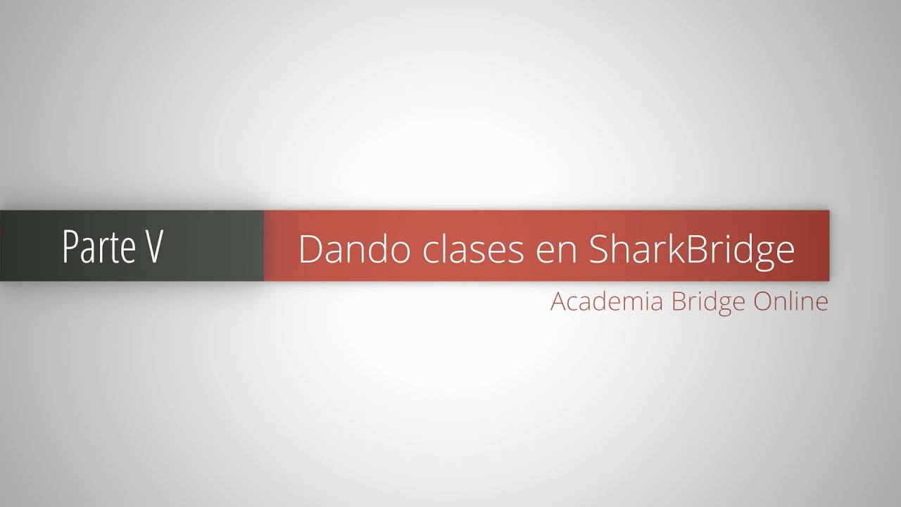 Sharkbridge webinar Part V - teaching with the Shark Bridge - YouTube